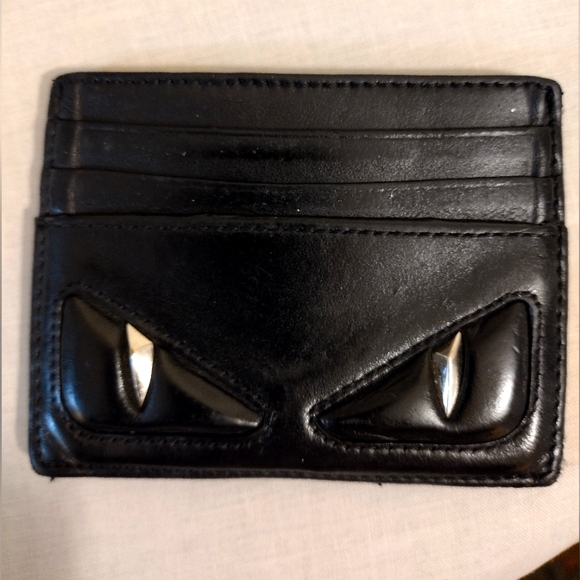 Fendi | Accessories | Fendi Monster Card Holder Leather Wallet | Poshmark
